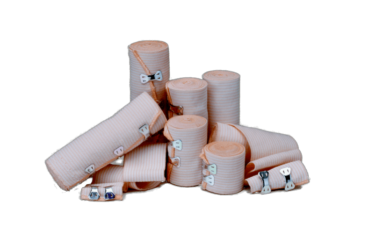 Bulk Elastic Support/Compression Bandage, Metal Clips, 4" - Case of 50 ...